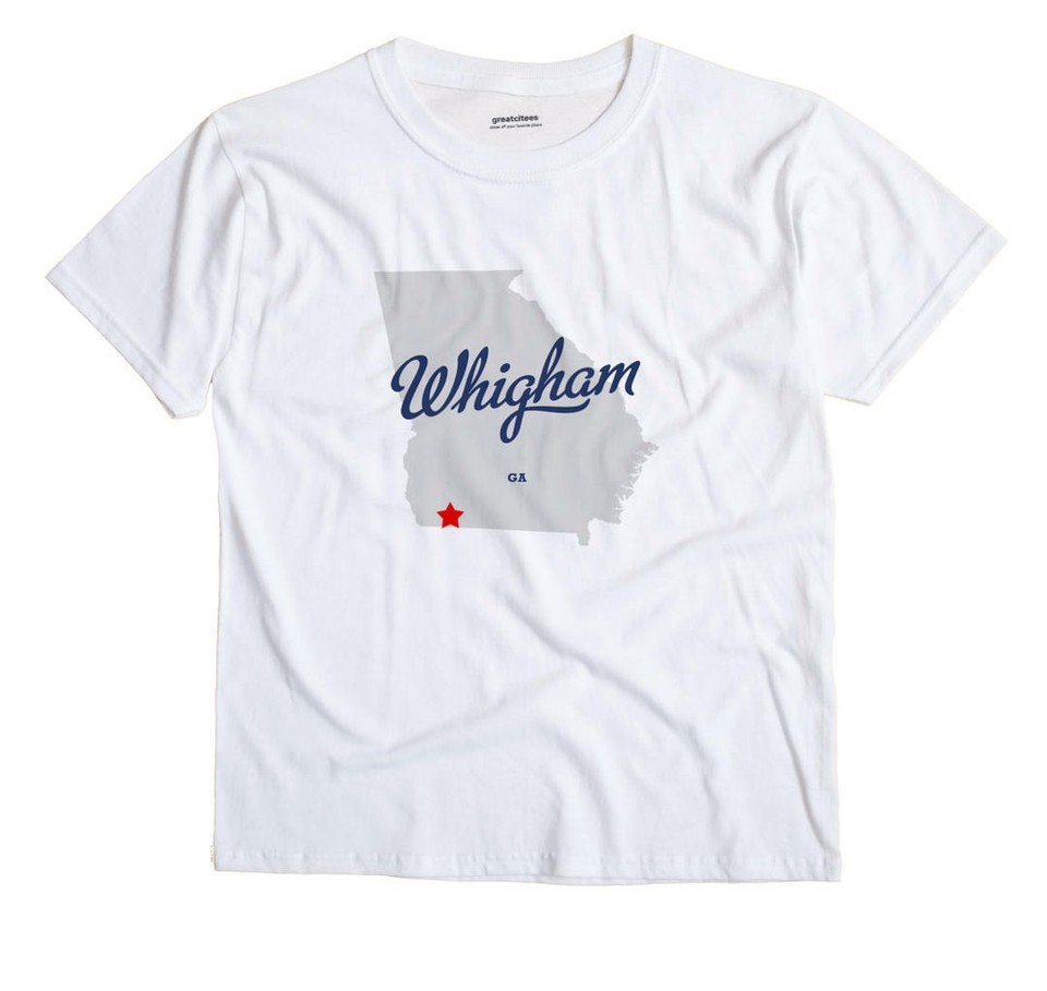 Whigham Georgia GA T-Shirt MAP | eBay