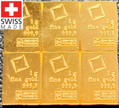6 Gram Gold Bar - 999.9 Fine Bullion - Pure 24ct Gold Bar - Snap ...