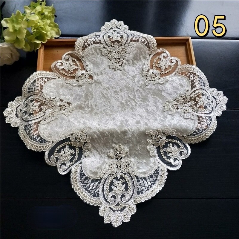 1 X European Lace Coaster Placemat Tea Fruit Plate Vase Pad Cup Table ...