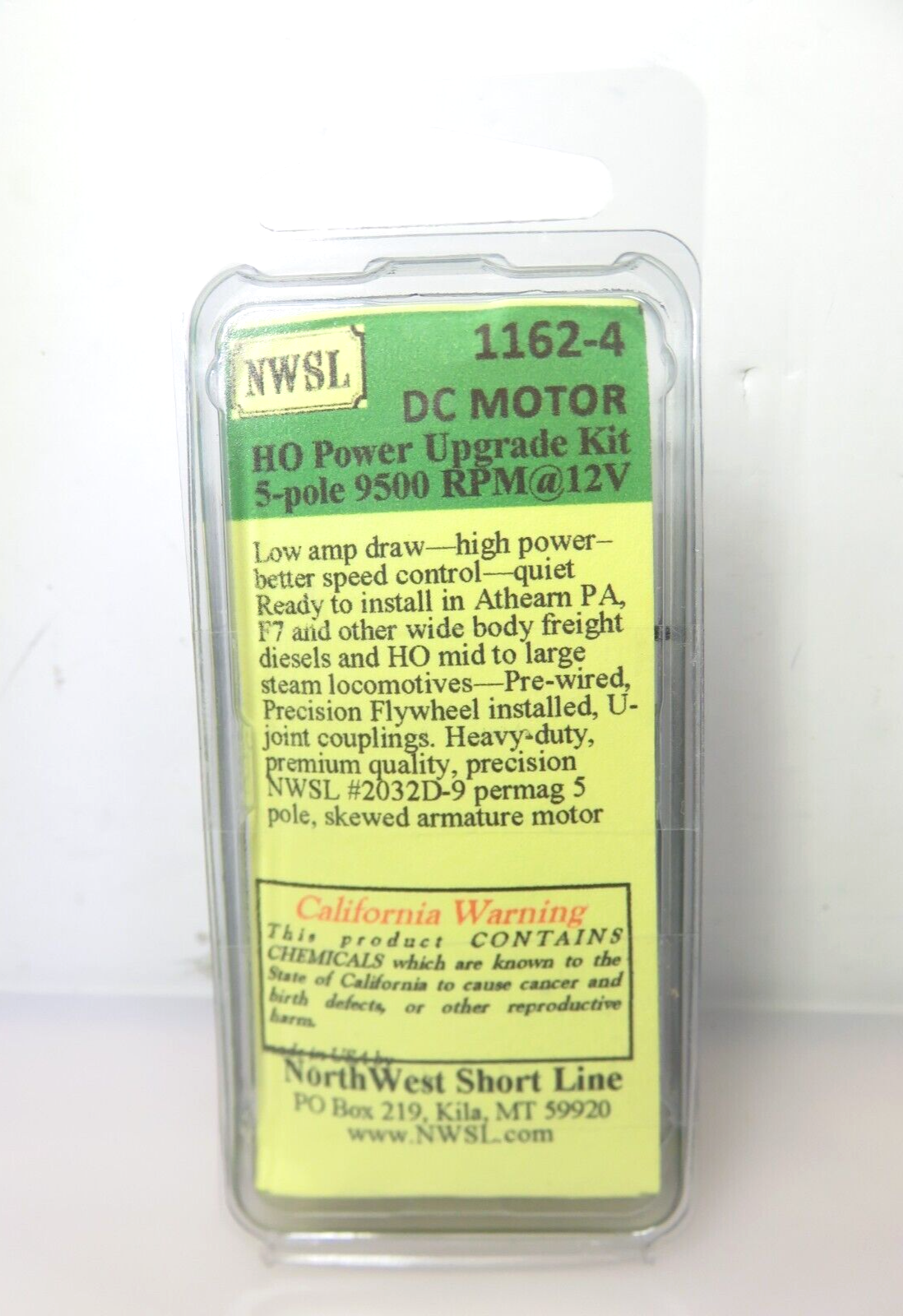 NWSL Northwest Short Line 1162-4 HO Re-power Kit Can Motor 1 Brass ...