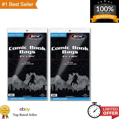 Comic Bags - 200 Count - Protects from Dust, Moisture & Environmental ...