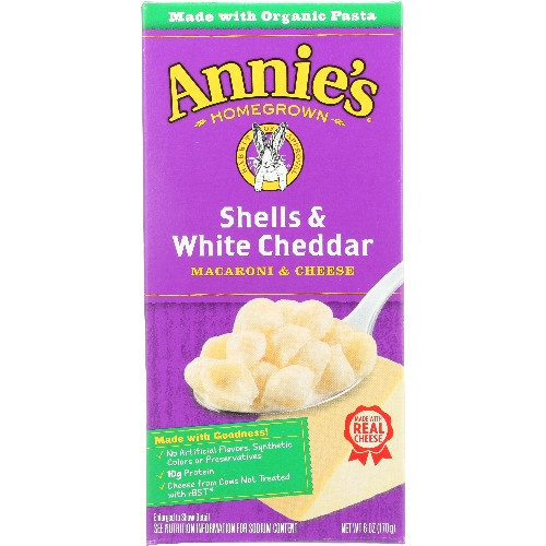 Shells And White Cheddar Mac And Cheese 6 Oz(Case Of 12) By Annie's ...