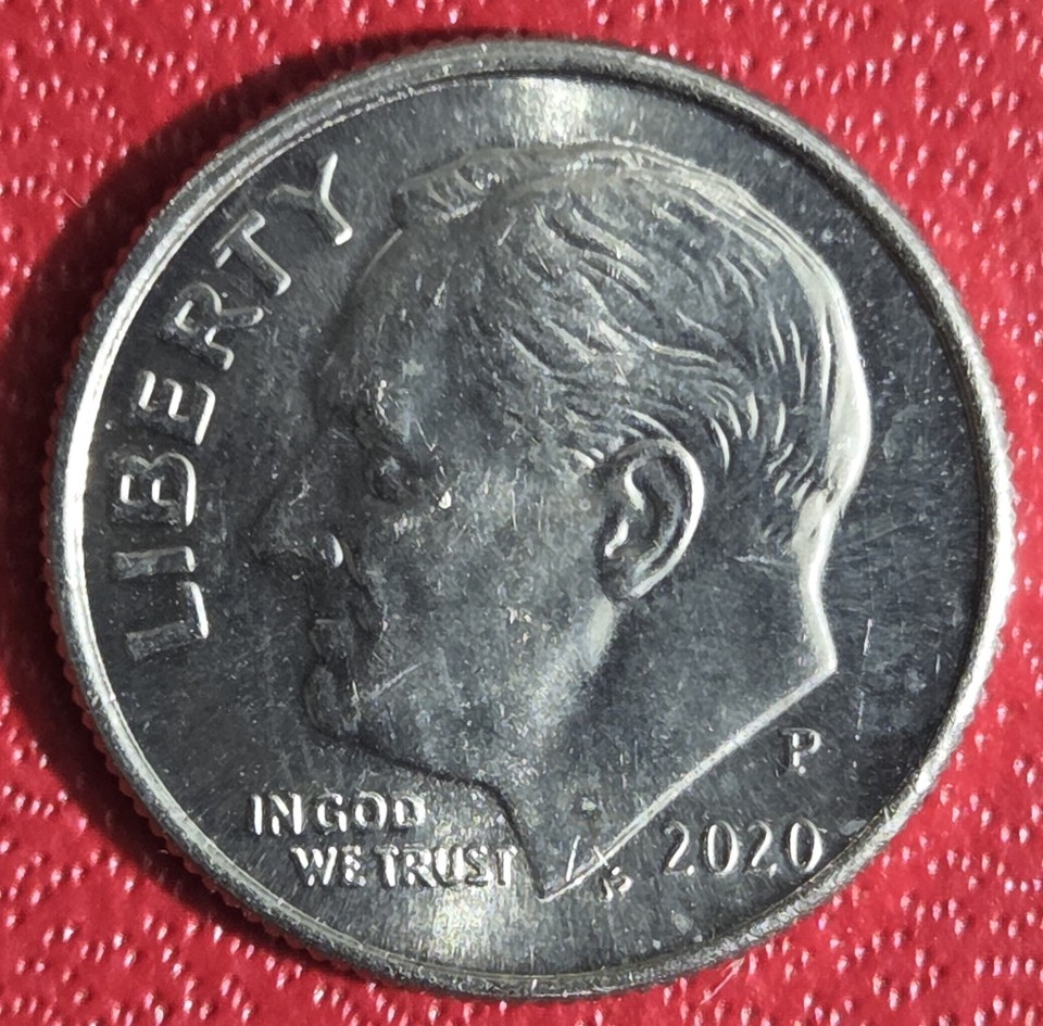 2020-P 10c Dime With Reverse Feeder Finger Error SBB-091 | eBay UK