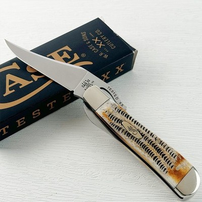 Case xx Russlock 65303 6.5 Bonestag Handle Stainless Steel Pocket Knife ...