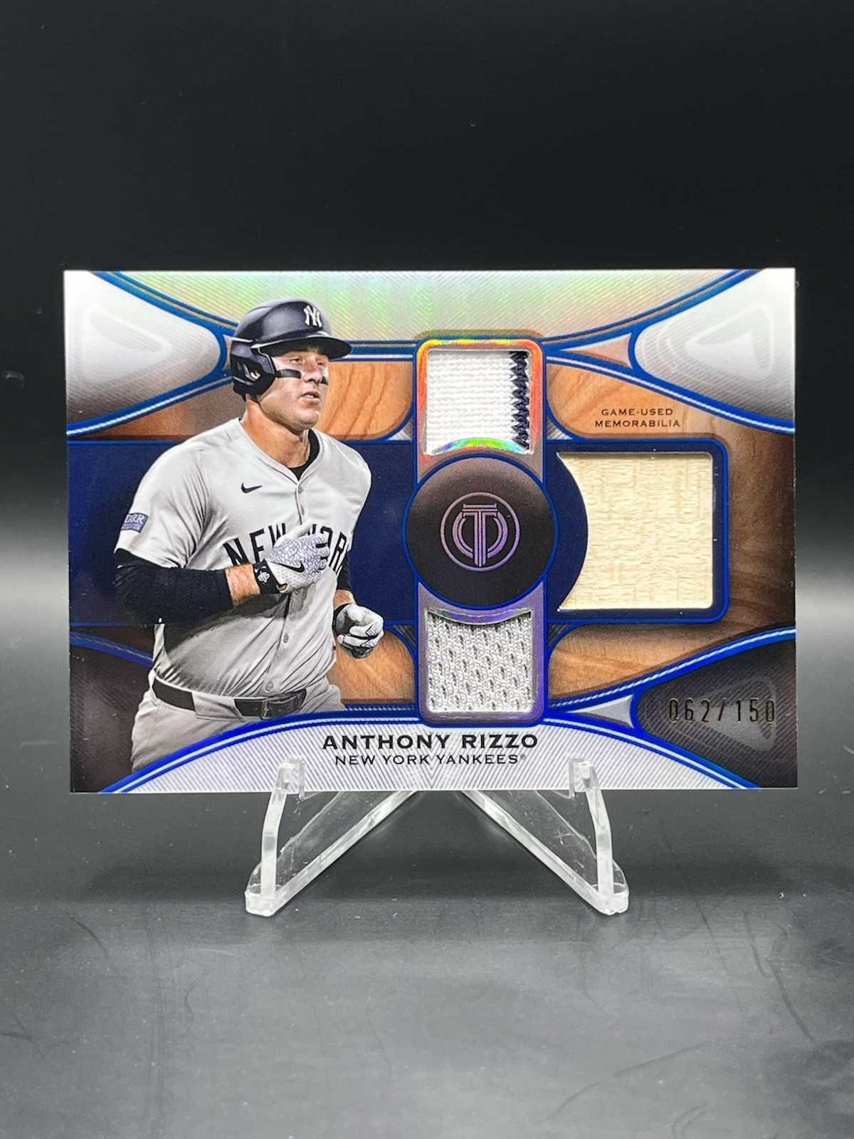 Anthony Rizzo 2025 Topps Tribute #TTR-ARI Tribute Triple Relic - Blue ...