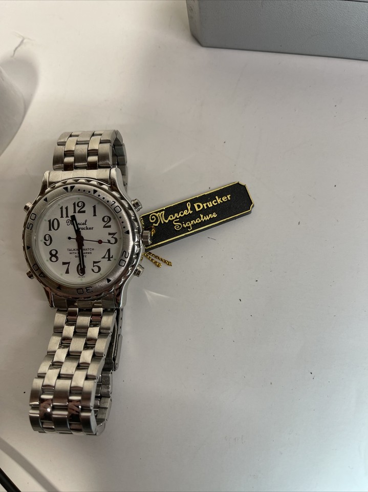 Marcel Drucker Talking Watch With Three Alarms Quartz. Model 20-368 | eBay