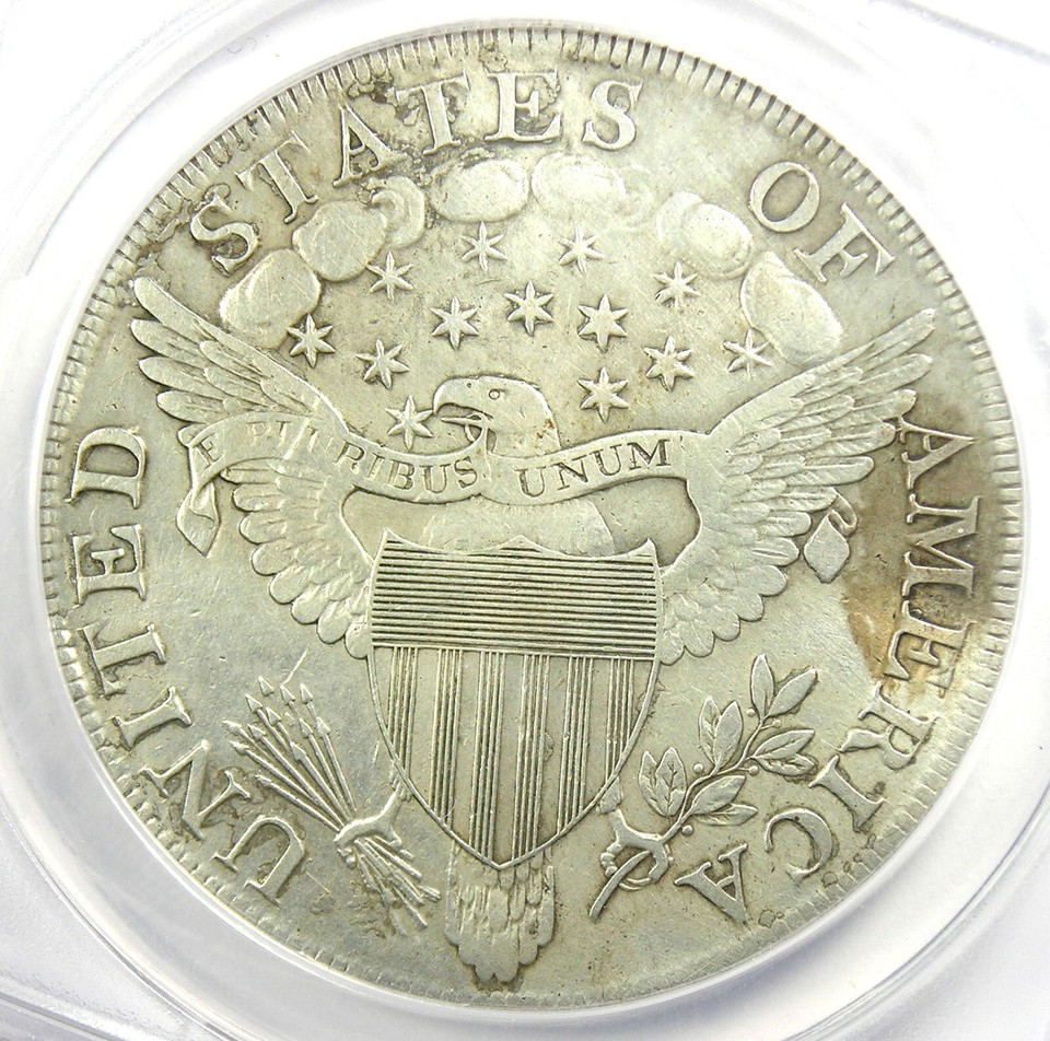 1802/1 Draped Bust Silver Dollar $1 Coin - Certified ANACS VF25 Details ...