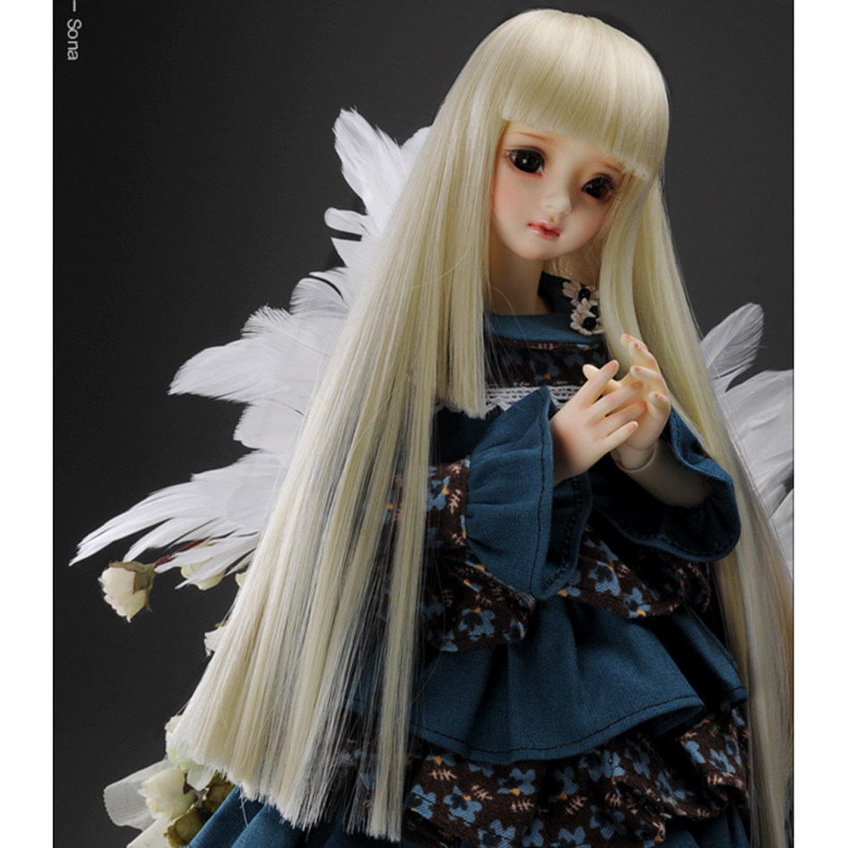 Dollmore 1/4 BJD MSD Zaoll Luv (7-8) inch Cleopatra Long Wig (L.Blonde ...