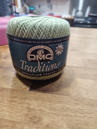 DMC Traditions 100% Mercerized Cotton Crochet Thread Size 10 Green 5369 ...