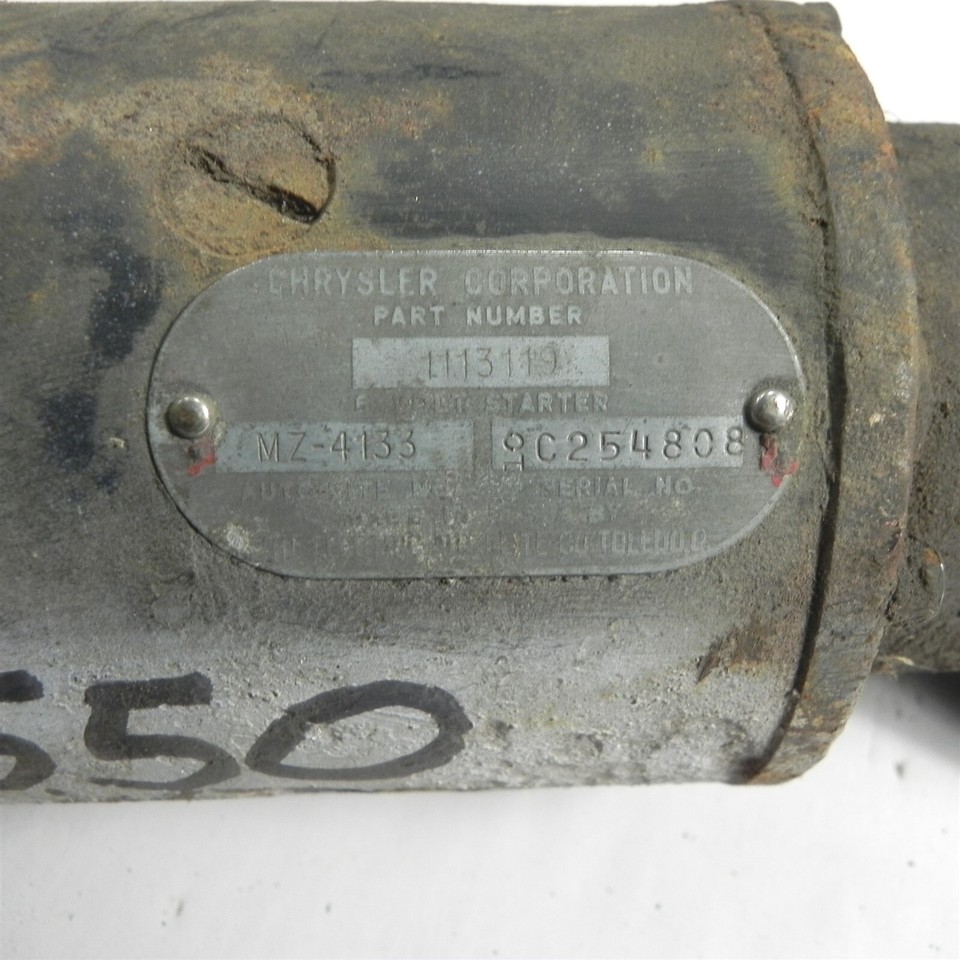 AUTOLITE STARTER CORE MZ 4133 6 VOLT #1113119 1946-48 PLYMOUTH STARTER ...