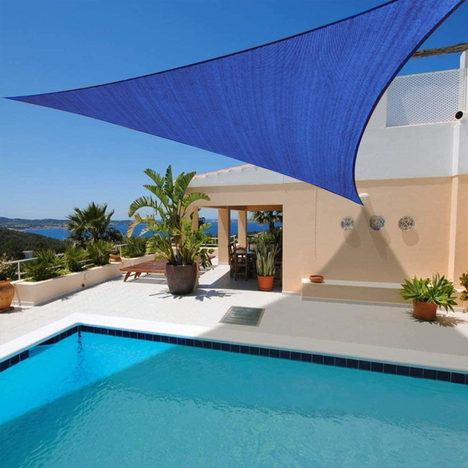 Triangle Sail Shade Sun Top Canopy Shade for Outdoor Patio Garden ...