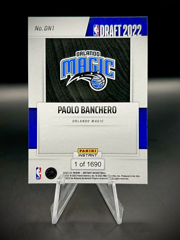 💜2022-23 Panini Instant Paolo Banchero Draft Night Pick /1690 Rookie RC ...