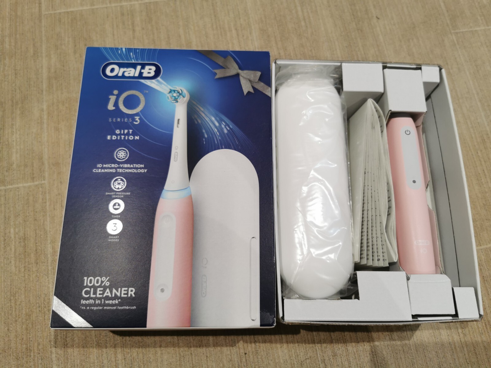 Oral-B iO3 Soft Pink Electric Toothbrush + Travel Case | eBay