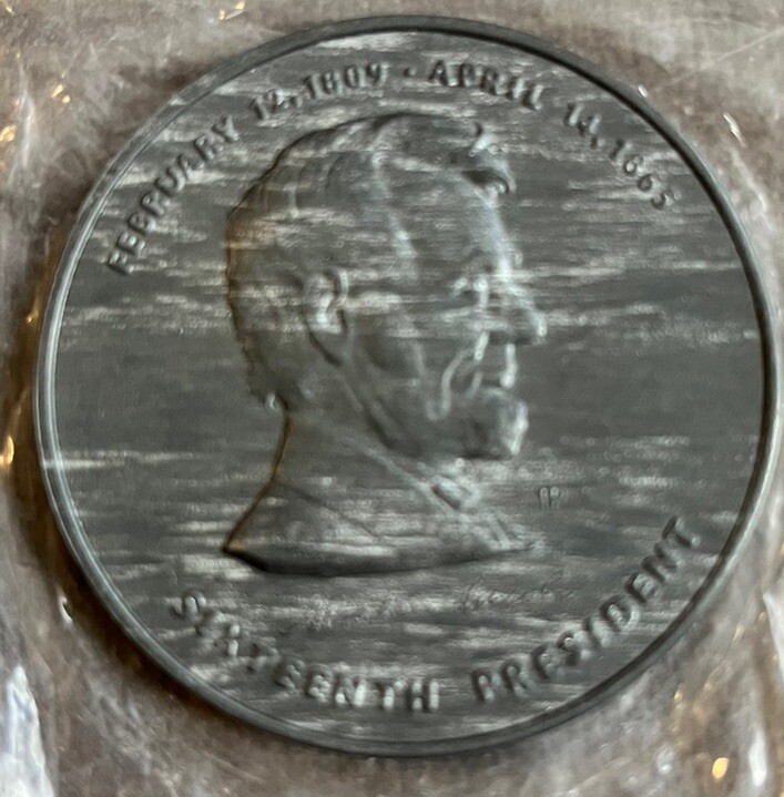 LARGE 2" Abraham Lincoln Commemorative Coin Medal Sixteenth President ...