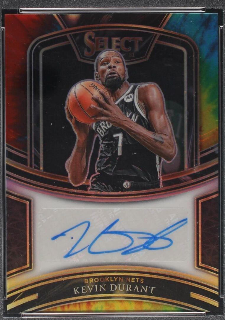 2020-21 Panini Select - Signatures Kevin Durant #SG-KDR Tie-Dye Prizm ...