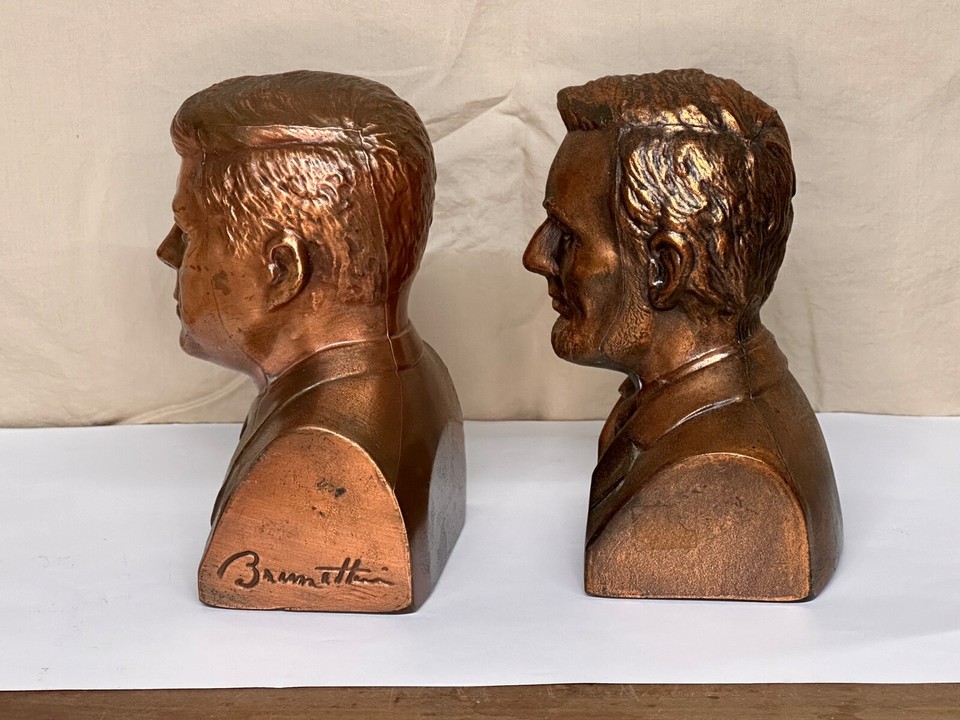 Vintage Banthrico Kennedy Bank w/Artist Signature and Lincoln Bust Bank ...