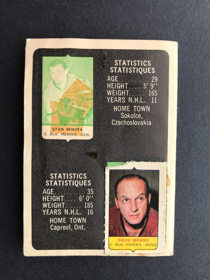 🥅 1969-70 O-Pee-Chee OPC Chicago - Mini-Card Stamp Album with 4 stamps ...