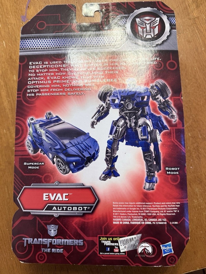 Transformers Universal Studios Deluxe Class Evac MISB | eBay