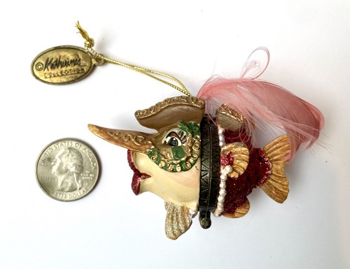 Katherine’s Collection Vintage Red Masked Mardi Gras Fish Pill Box ...