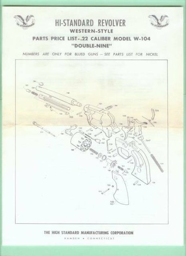 High Standard Model W-104 Double Nine Manual Reproduction | eBay