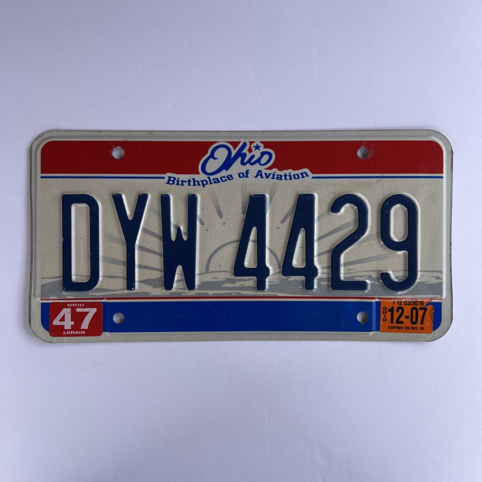 License Plates Pair Ohio DYW 4429 Birthplace Of Aviation | eBay