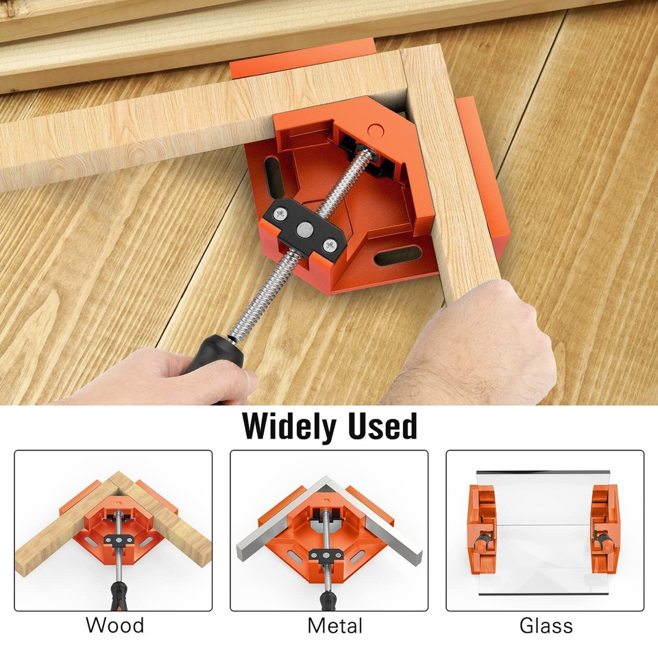 Right Angle Clamp, Housolution [4 PACK] Single Handle 90° Aluminum ...