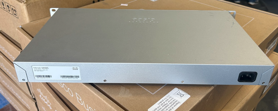 Cisco Meraki MX85-HW 1 Gbps 10x 1GB RJ-45 (1x PoE) 4x 1GB SFP Unclaimed ...