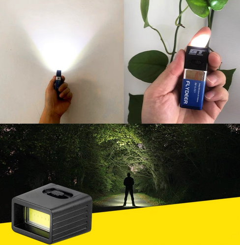3PCS LED Handheld Mini Flashlight 9 Volt Bright Torch Camping Bicycle ...