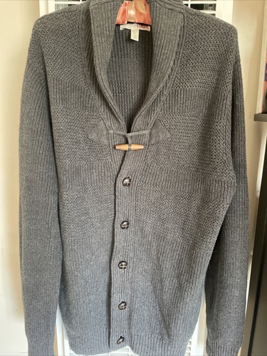 1901 Mens Cardigan Sweater Size XL Button Up Gray | eBay