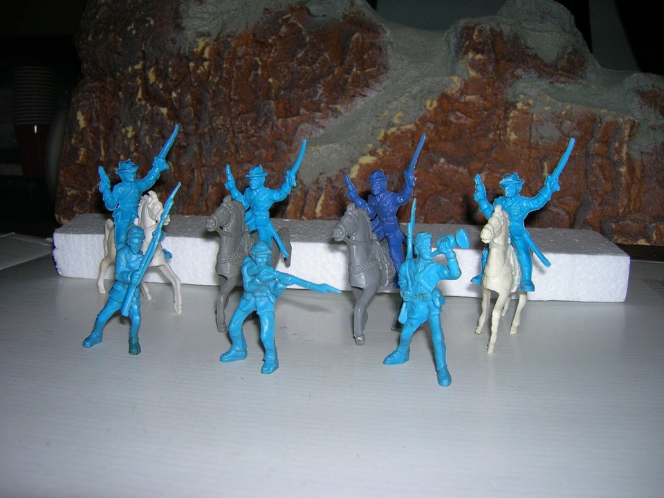 Vintage LIDO TOY UNION YANKEE SOLDIERS 1950'S ACW 50 TO 54MM BLUE ...