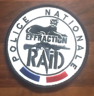 Patch écusson Police Nationale RAID mod Tissu | eBay