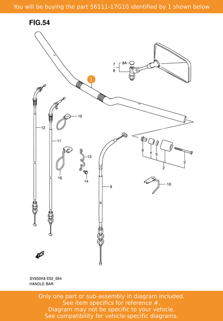 SUZUKI Handlebar 56111-17G10 OEM for sale online | eBay