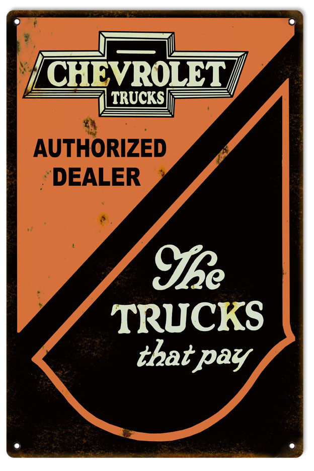 Chevrolet Truck Service Reproduction Gas Station Metal Sign - 18 x 30 ...