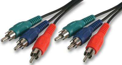 2M, Component Video Cable, RGB YUV Red Blue Green 3 RCA To 3 RCA Phono ...