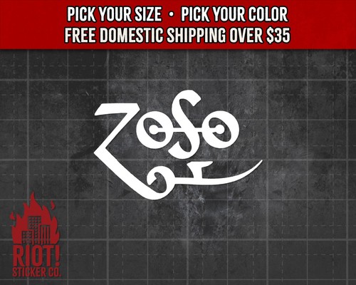 Led Zeppelin Zoso Decal for Car Band Logo Sticker for Laptop Classic ...
