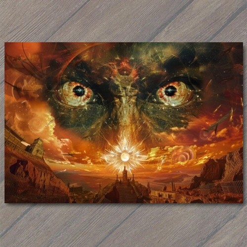 POSTCARD Alien God Civilization Religious Deity Ceremony Sacred Ritual ...
