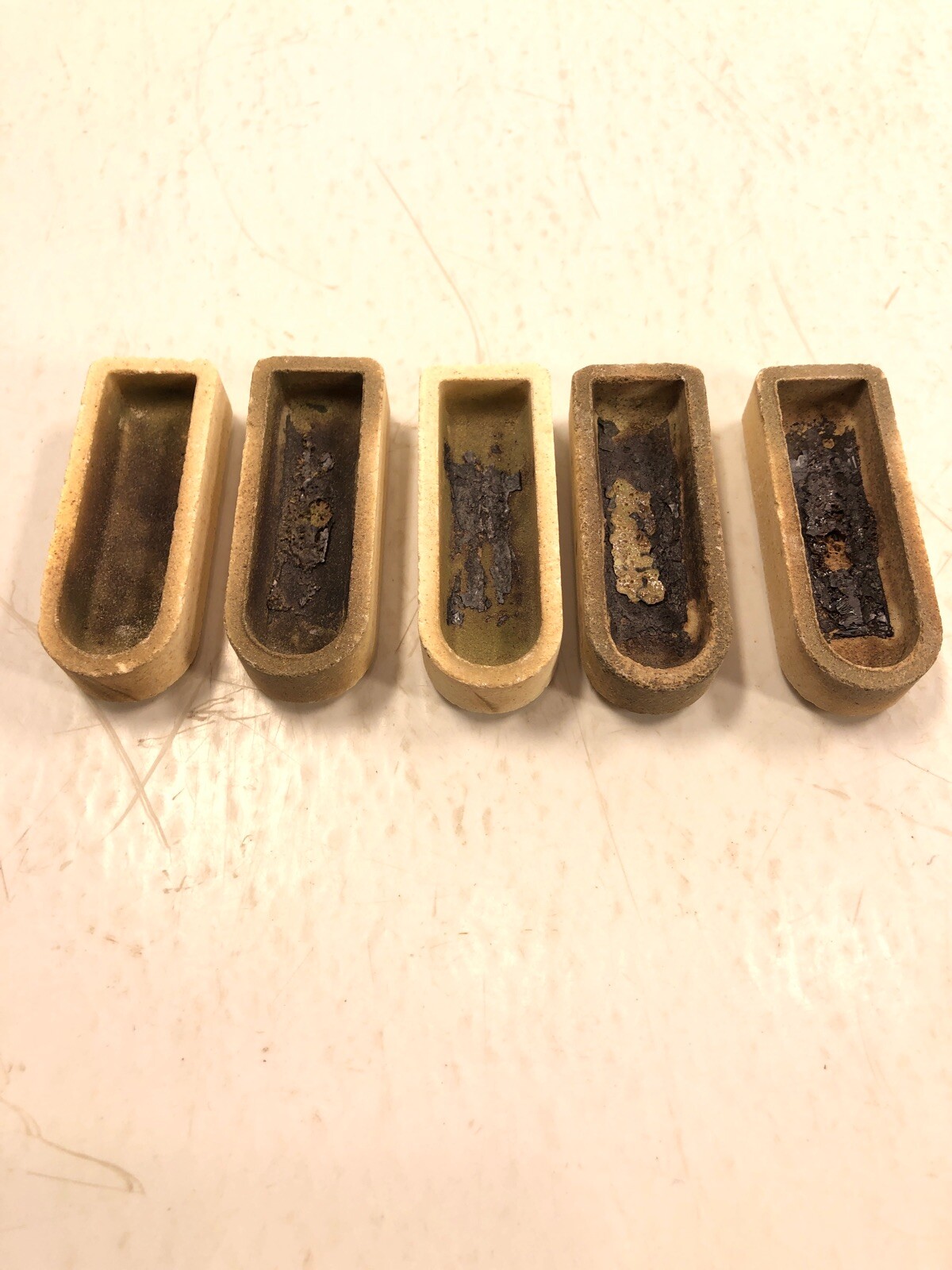 Lot 5 L57xW22xH14 MM Alumina Crucible Boat Sample Holder Gold Misc ...