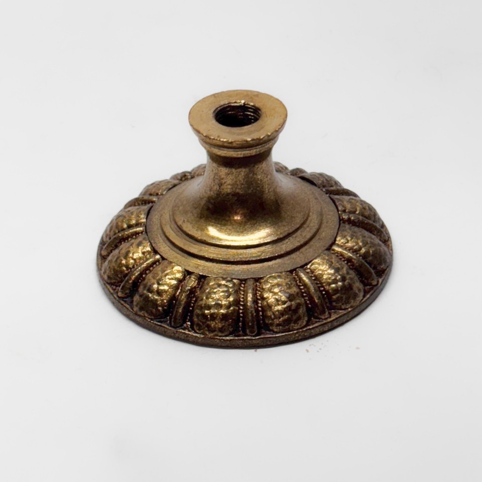 Lamp Part Riser Neck Spacer Solid Brass Ornate Mid-Century Spain 1 3/4 ...