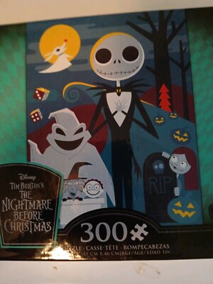 Disney Tim Burton's Nightmare Before Christmas 300 Piece Puzzle 24” x ...