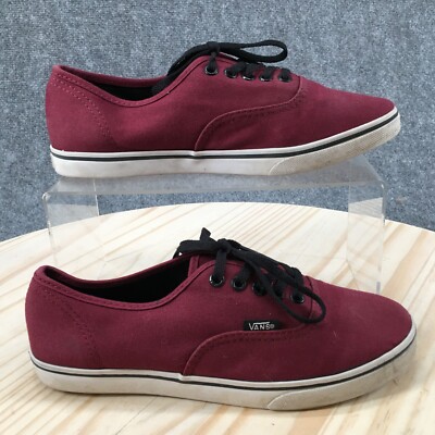 Vans Shoes Mens 4.5 Womens 6 Skate Sneakers 721277 Red Fabric Low Top ...