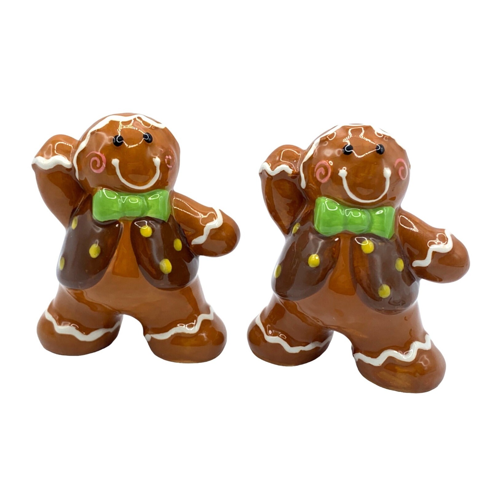 Gingerbread Man Ceramic Salt and Pepper Shakers Set Hand Wash Only ...