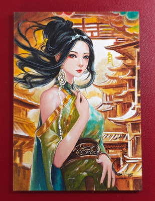 Yun Ding Tian Gong Ancient Palace Lady Qi Yue Sketch Card 1/1 Hand ...