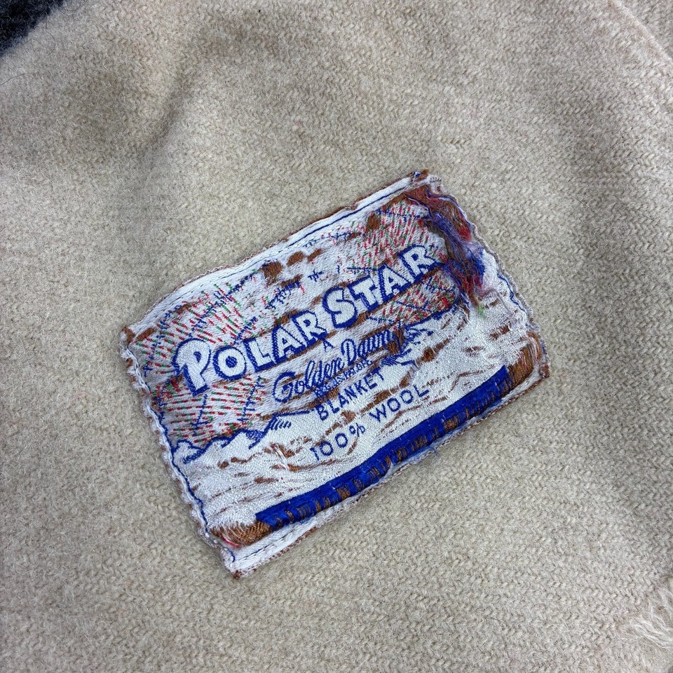 VTG 60s JC Penney Polar Star Golden Dawn 100% Wool Striped Blanket ...