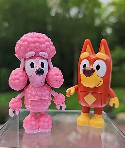 BLUEY Ludo Studio Rusty Red Kelpie Pink Coco Poodle Articulated Pose | eBay