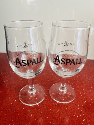 2x Aspall Suffolk Cider Pint Glass Goblet Pedestal M22 Brand New Free ...