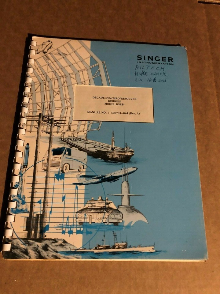 Singer Instrumentation Decade Synchro - Resolver Bridges Model DSRB ...