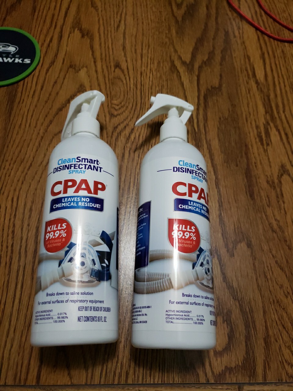 Clean Smart Disinfectant Spray CPAP Cleaner Spray (16 fl oz) Pack Of 2 ...