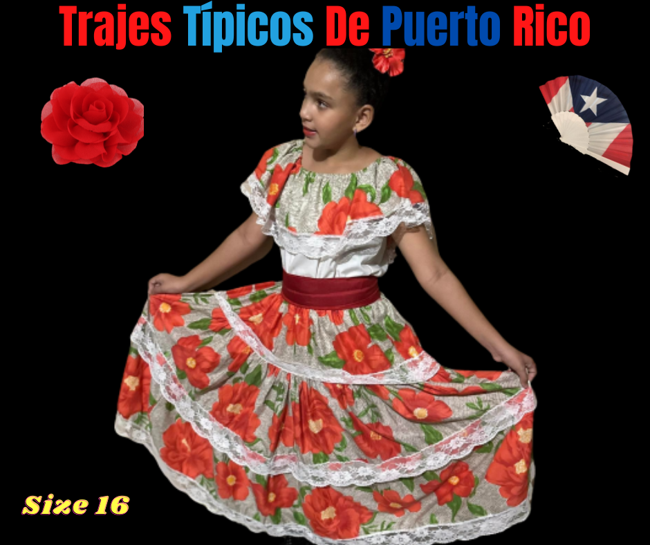 TRAJES TIPICOS DE PUERTO RICO AMAPOLA FLOWER, JIBARA PLENA ...