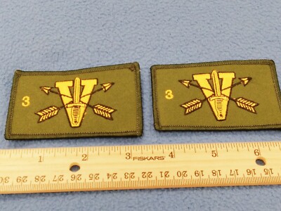 PAIR OF - Special Forces 3 PATCHES - GREEN - HOOK BACKS - NEW | eBay