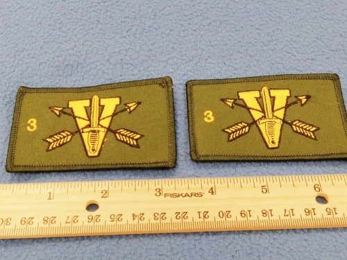PAIR OF - Special Forces 3 PATCHES - GREEN - HOOK BACKS - NEW | eBay